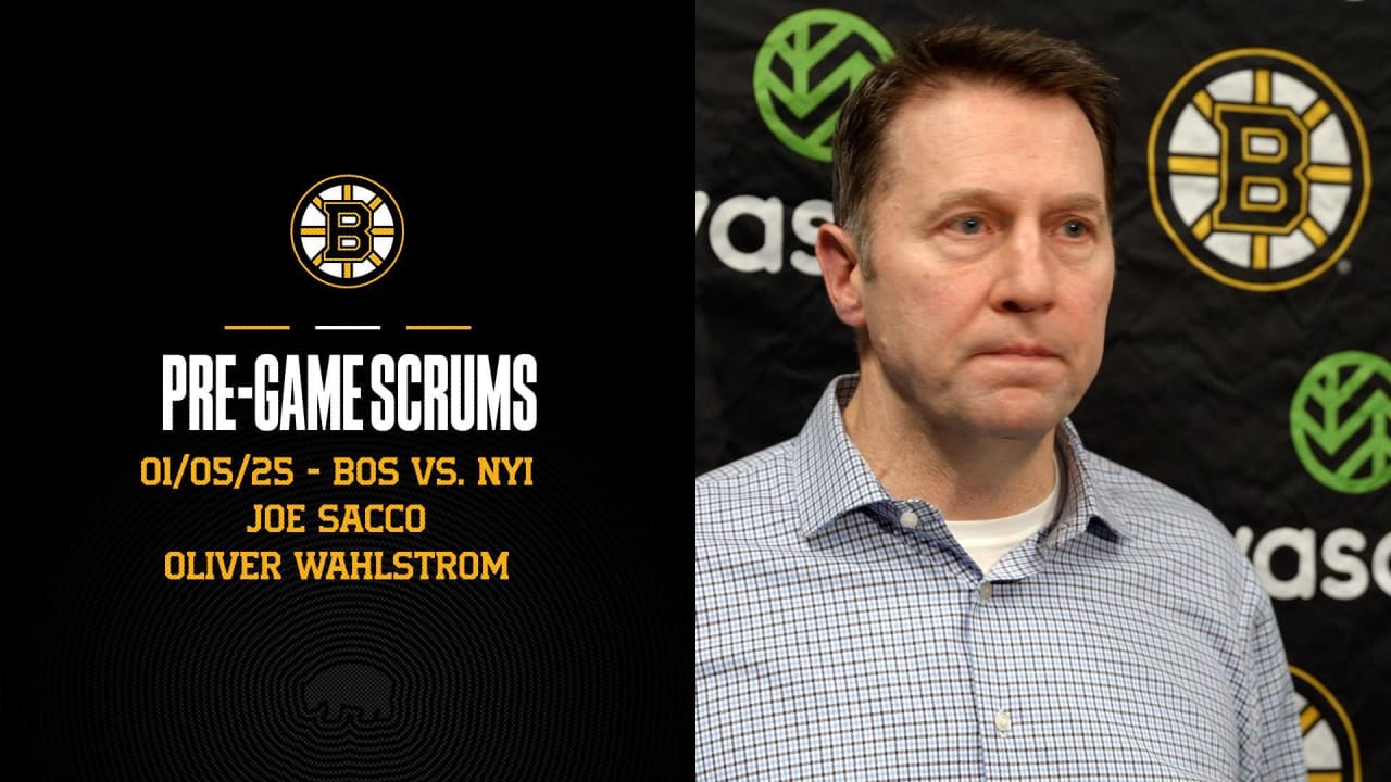 Press Room: Joe Sacco & Oliver Wahlstrom | Boston Bruins