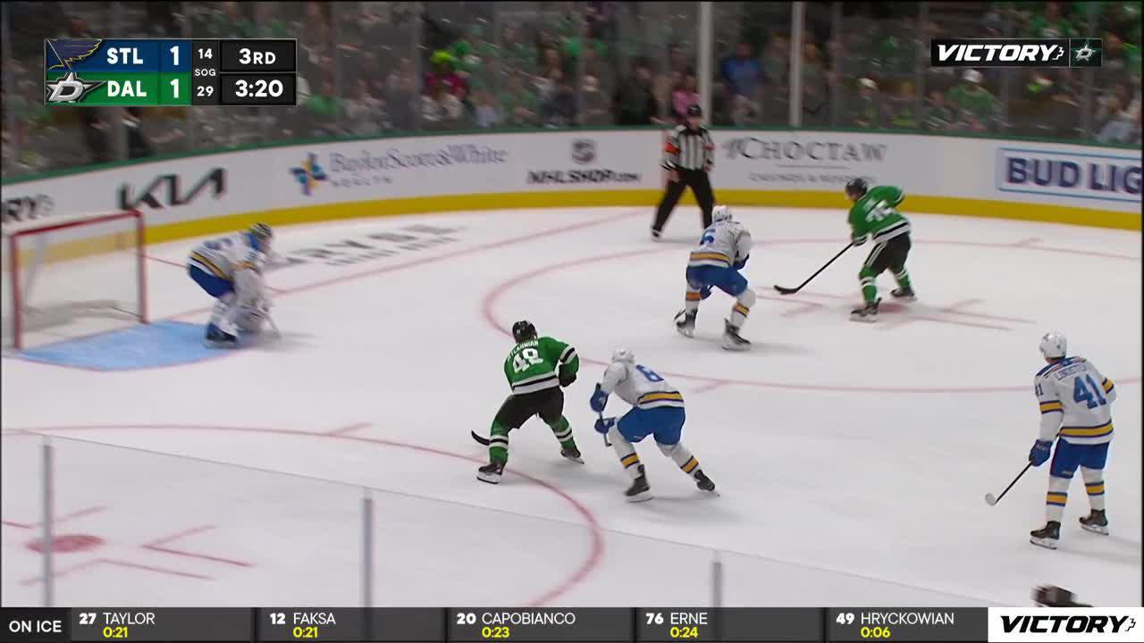 STL@DAL: Ellis with a great save against Justin Hryckowian | St. Louis ...