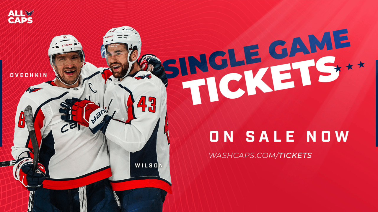 Capitals Single Game Tickets Now Available | Washington Capitals