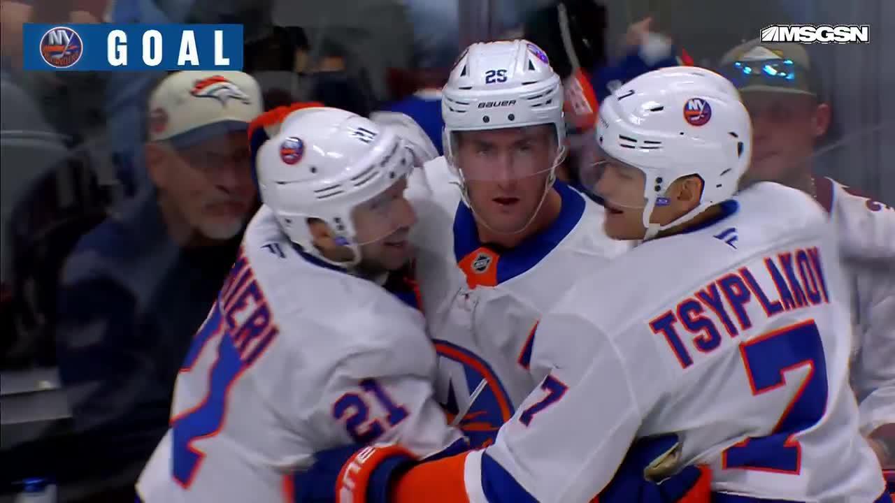 NYI@COL: Nelson scores goal against Alexandar Georgiev | New York Islanders