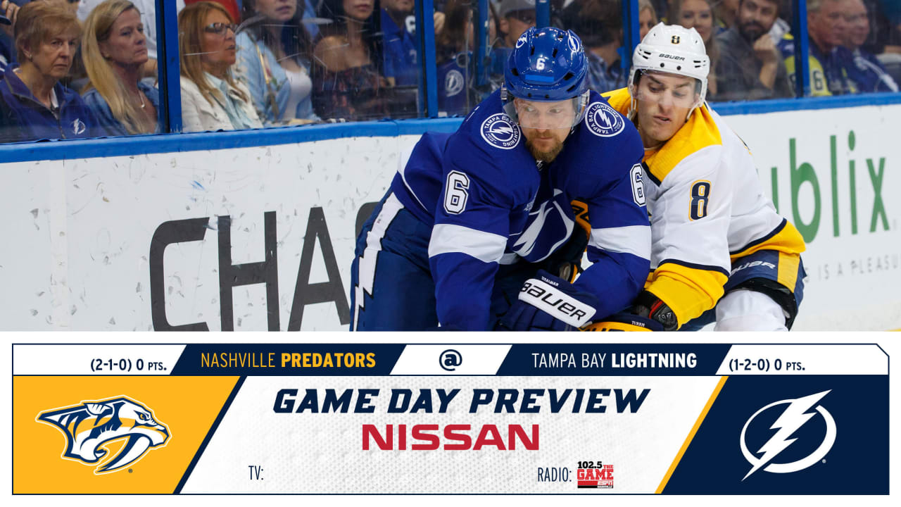How to Watch, Live Stream Preds at Lightning | Nashville Predators