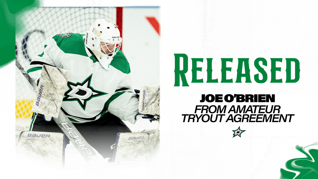 Stars release goaltender Joe O’brien from amateur tryout agreement | Dallas Stars