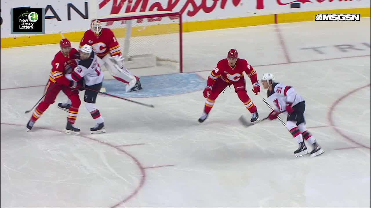 NJD@CGY: Mercer scores goal against Devin Cooley | New Jersey Devils