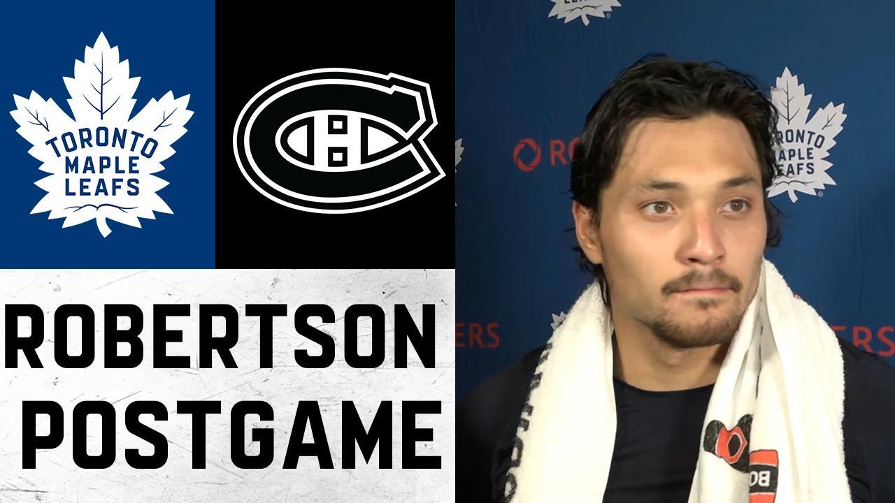 Nick Robertson | Post Game | Toronto Maple Leafs