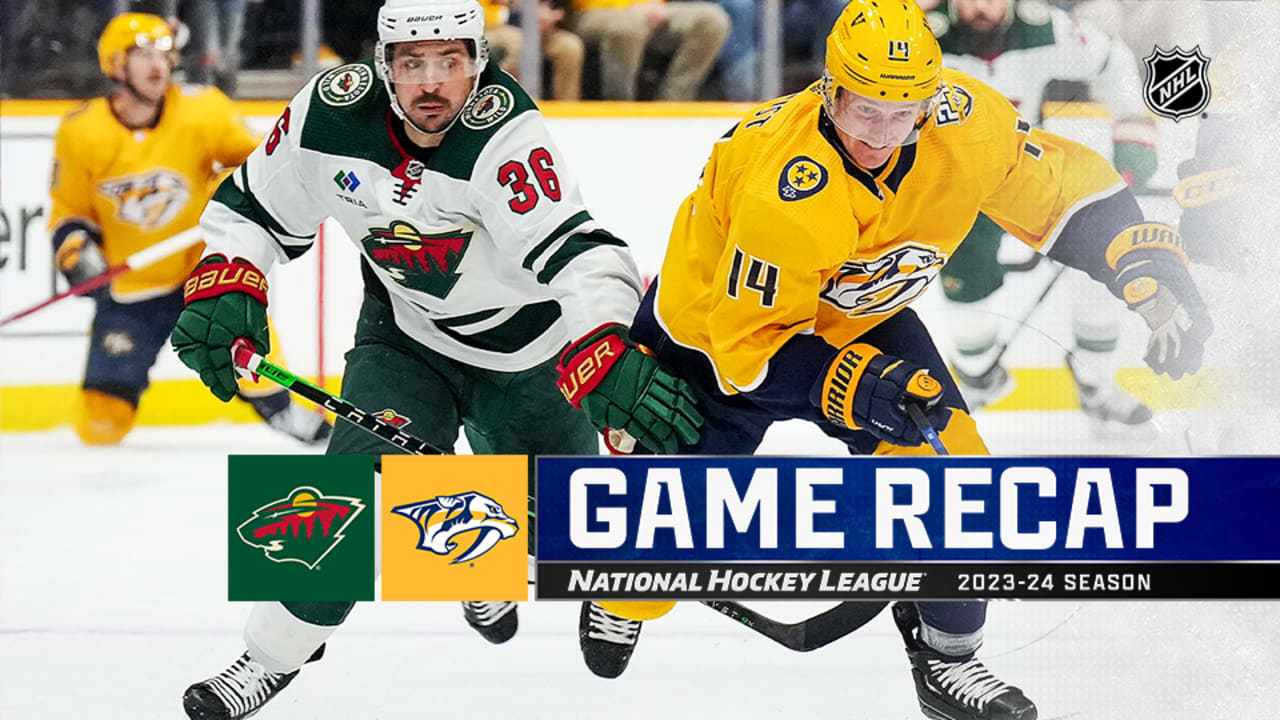 Dewar scores 1st NHL hat trick, Wild end Predators' 6-game winning ...