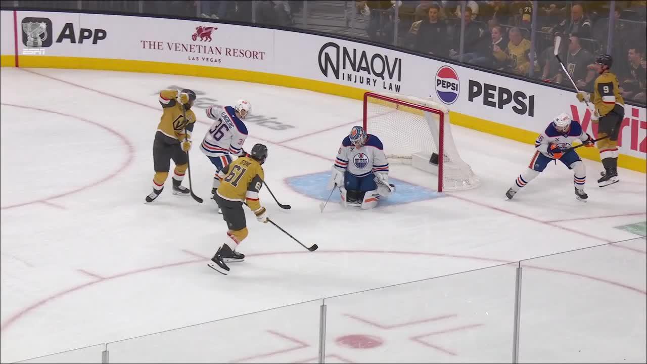EDM@VGK: Stone scores goal against Calvin Pickard | Vegas Golden Knights