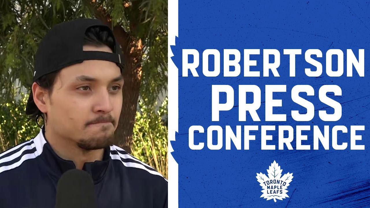 Nick Robertson | Practice | Toronto Maple Leafs