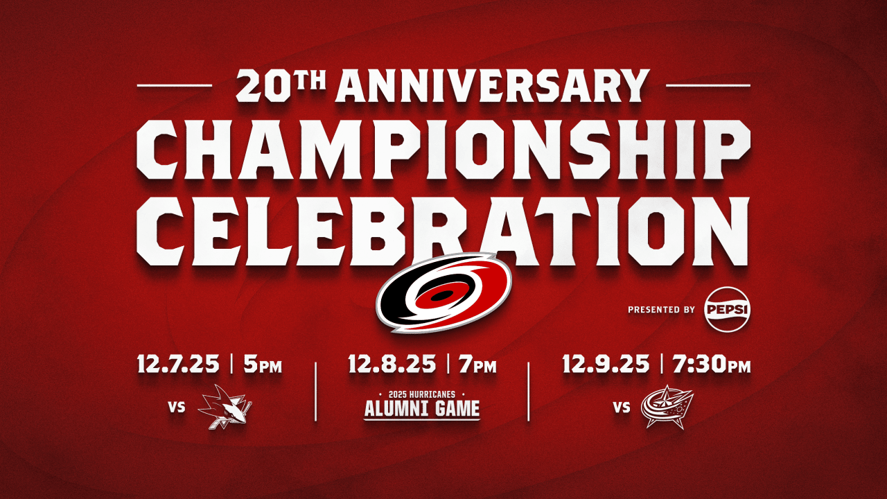 Canes Announce 20th Anniversary Championship Celebration | Carolina ...