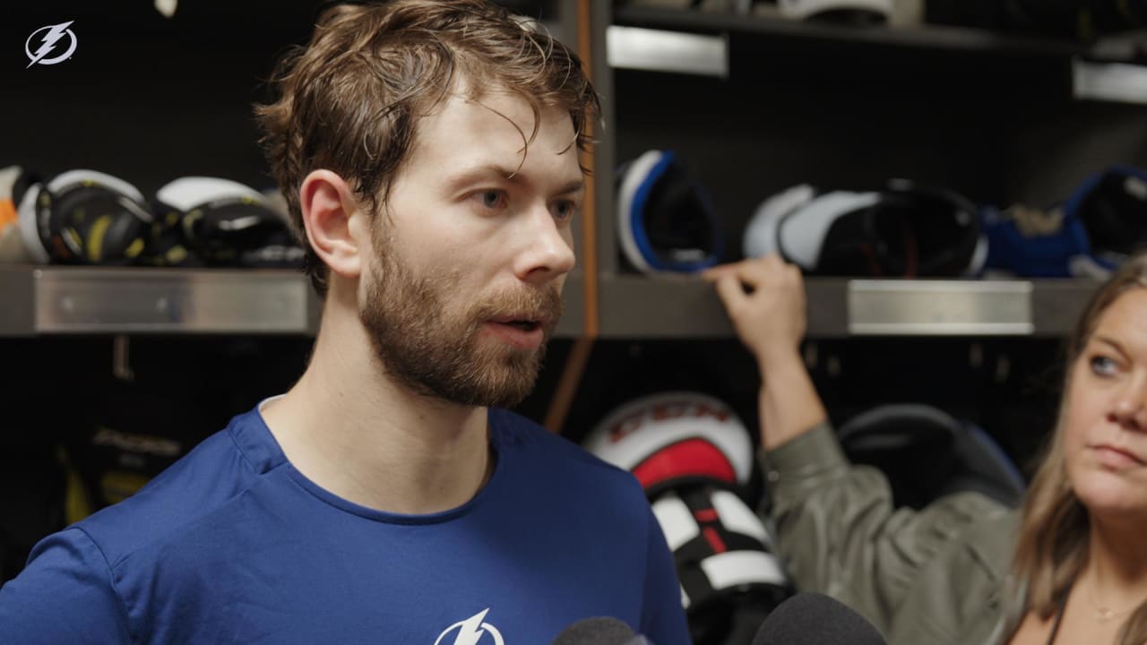 Oliver Bjorkstrand | Postgame at Minnesota Wild | Tampa Bay Lightning