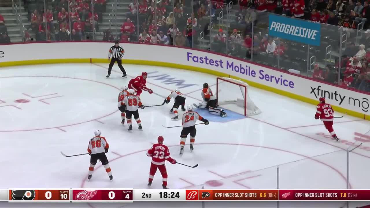 Dylan Larkin with a Goal vs. Philadelphia Flyers | NHL.com