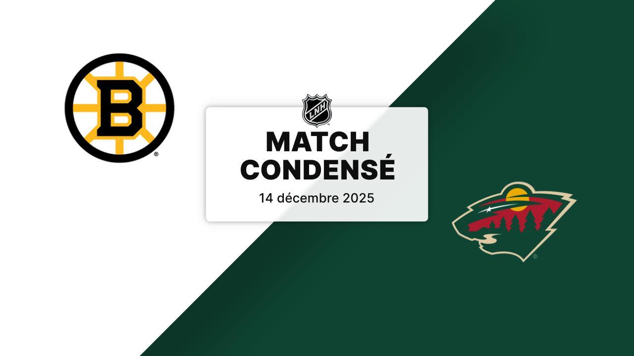 Match condensé : Bruins @ Wild 14/12/2025 | LNH.com
