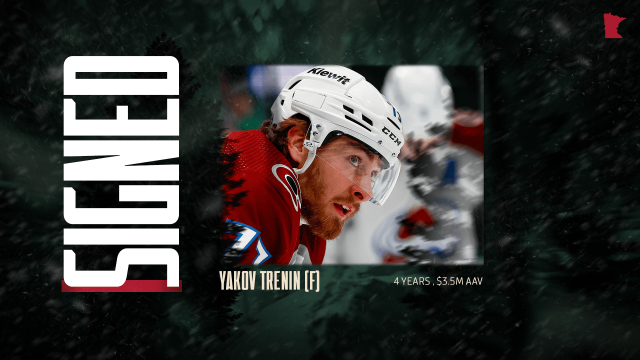 Minnesota Wild Signs Center Yakov Trenin to a Four-Year Contract ...