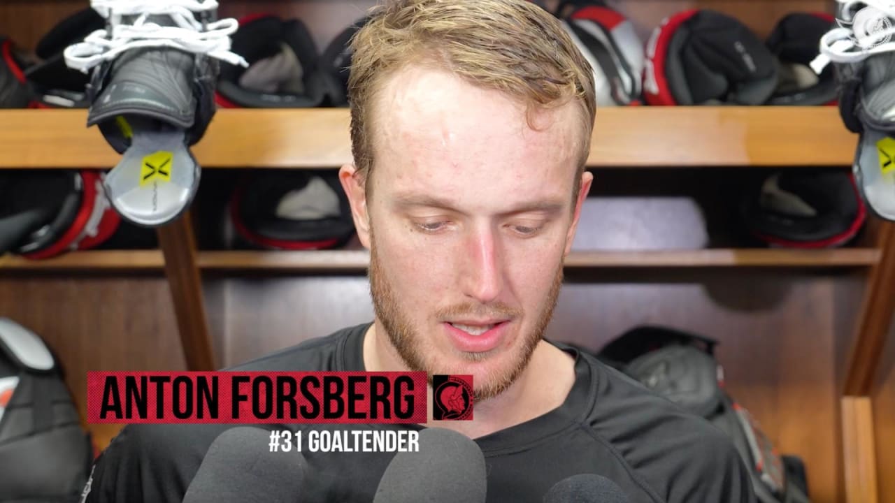 Anton Forsberg Postgame Availability vs SEA | Ottawa Senators