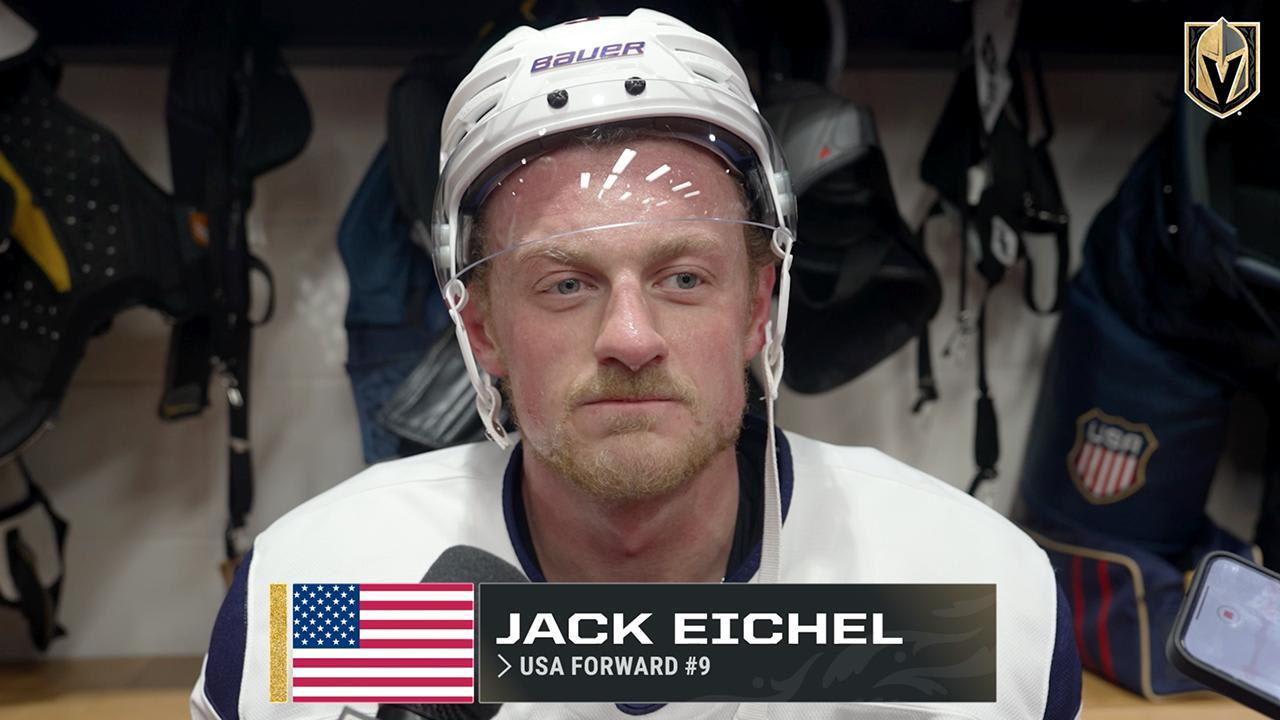 Jack Eichel 4Nations Post-Practice 2/13 | Vegas Golden Knights