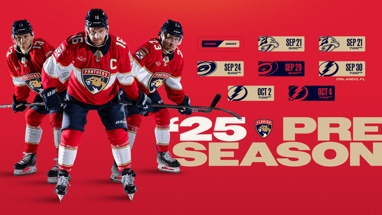 Florida Panthers Announce 2025-26 Preseason Schedule | Florida Panthers