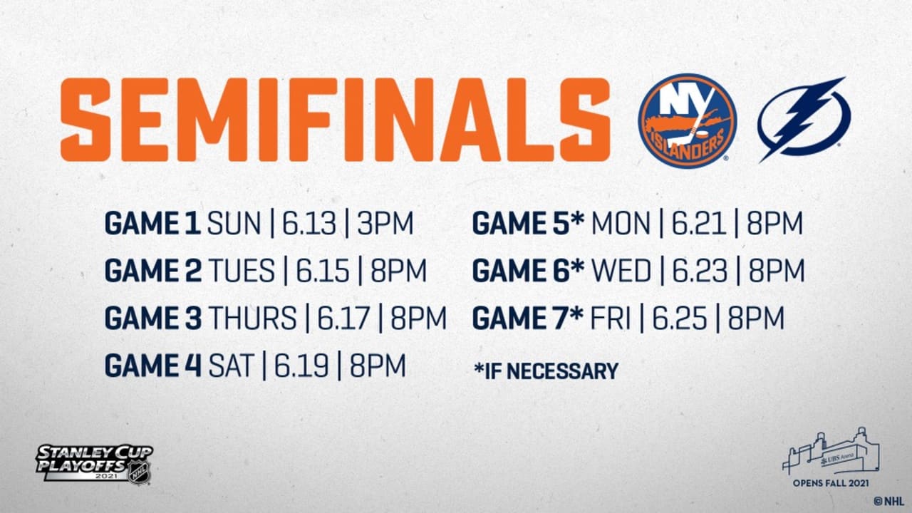 Islanders-Lightning Semifinal Schedule Announced | New York Islanders