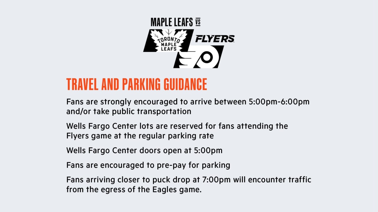Guidance for Flyers Fans' Arrival and Parking for Sunday's Game ...