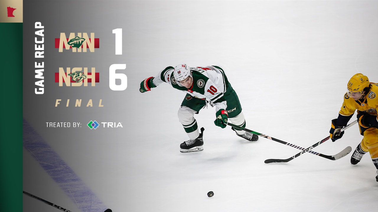 Game Recap: Predators 6, Wild 1 | Minnesota Wild