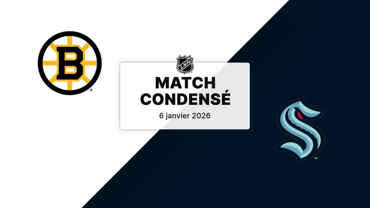 Match condensé : BOS @ SEA 06/01/2026 | LNH.com