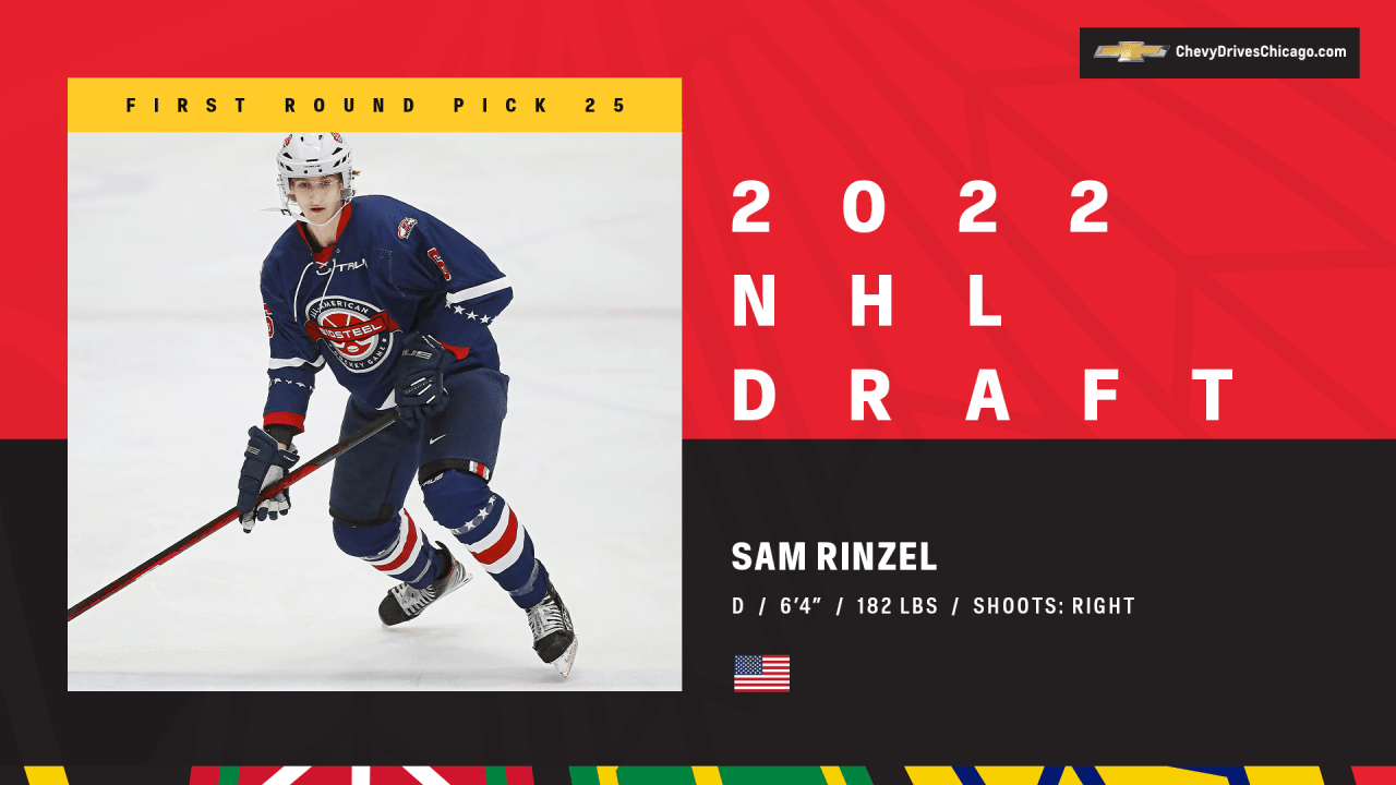 DRAFT: Blackhawks Select Sam Rinzel at No. 25 Overall | Chicago Blackhawks