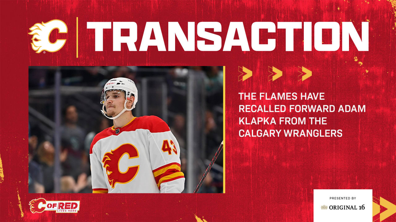 Flames Recall Adam Klapka From Wranglers | Calgary Flames