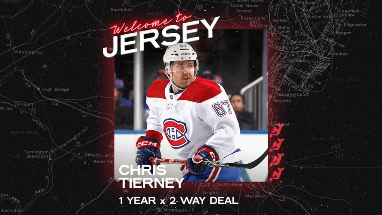 Tierney Signs One-Year, Two-Way Contract with Devils | RELEASE | New ...