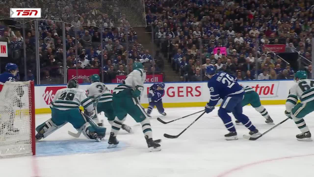 SJS@TOR: Robertson scores goal against Mackenzie Blackwood | Toronto ...