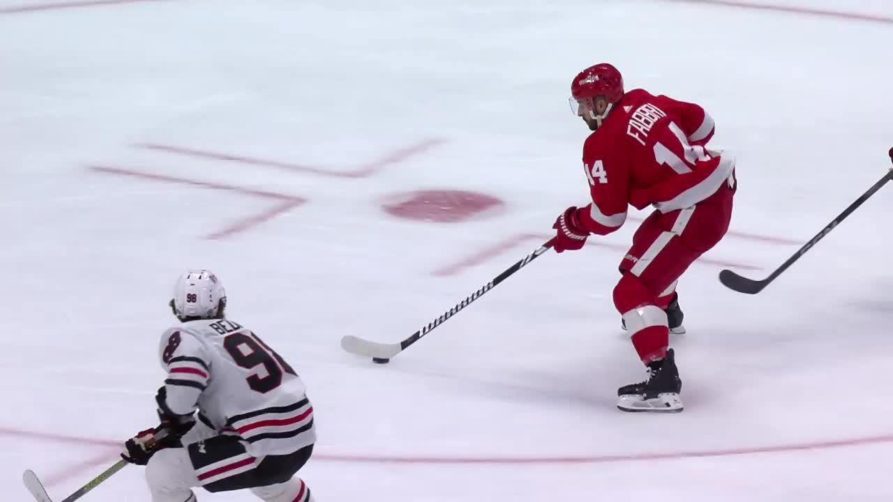 Robby Fabbri with a Goal vs. Chicago Blackhawks | Detroit Red Wings