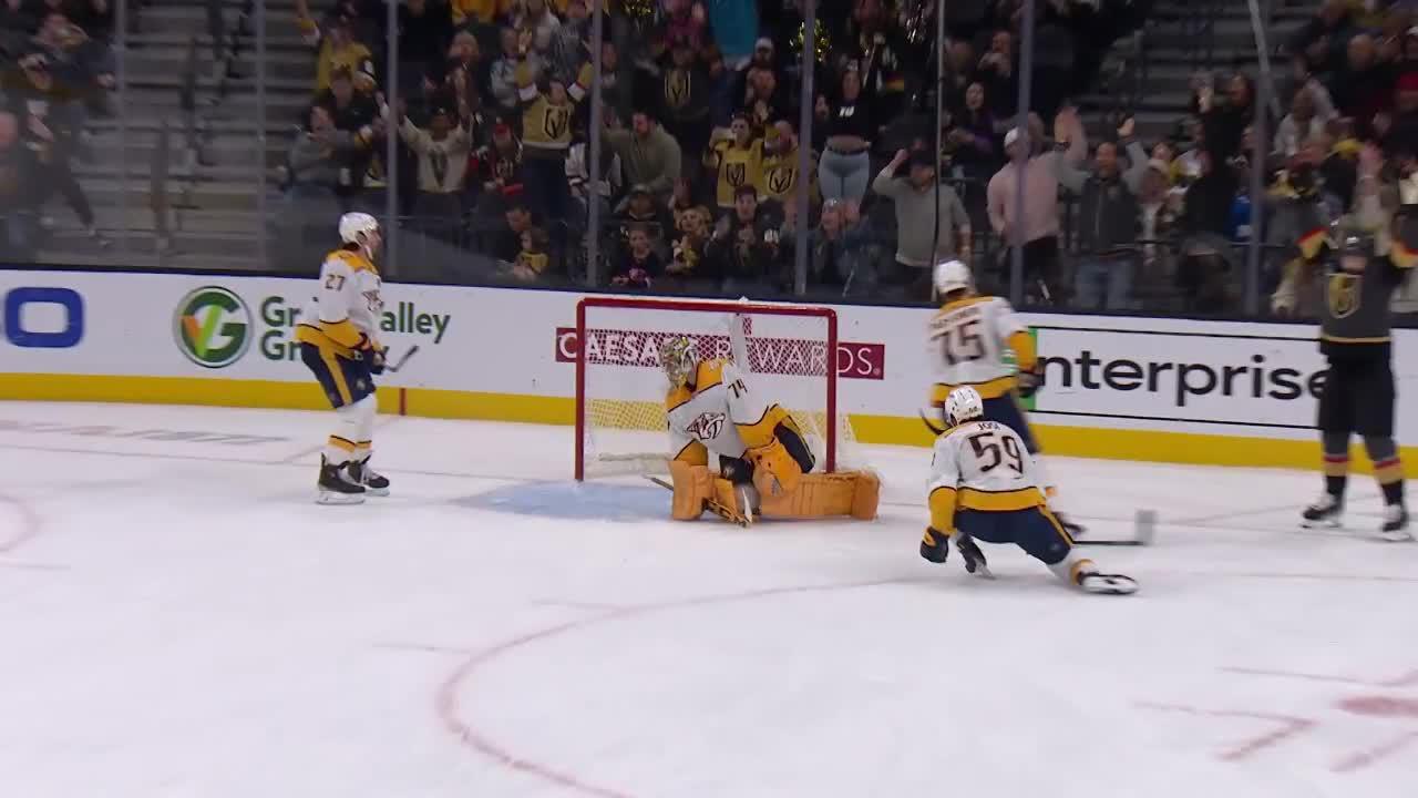 NSH@VGK: Stone scores goal against Juuse Saros | Vegas Golden Knights