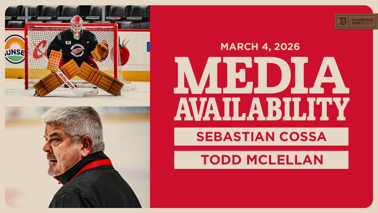 Sebastian Cossa, Todd McLellan Morning Skate | Detroit Red Wings
