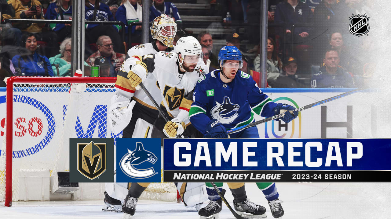 Canucks edge Golden Knights, pad lead in Pacific | NHL.com
