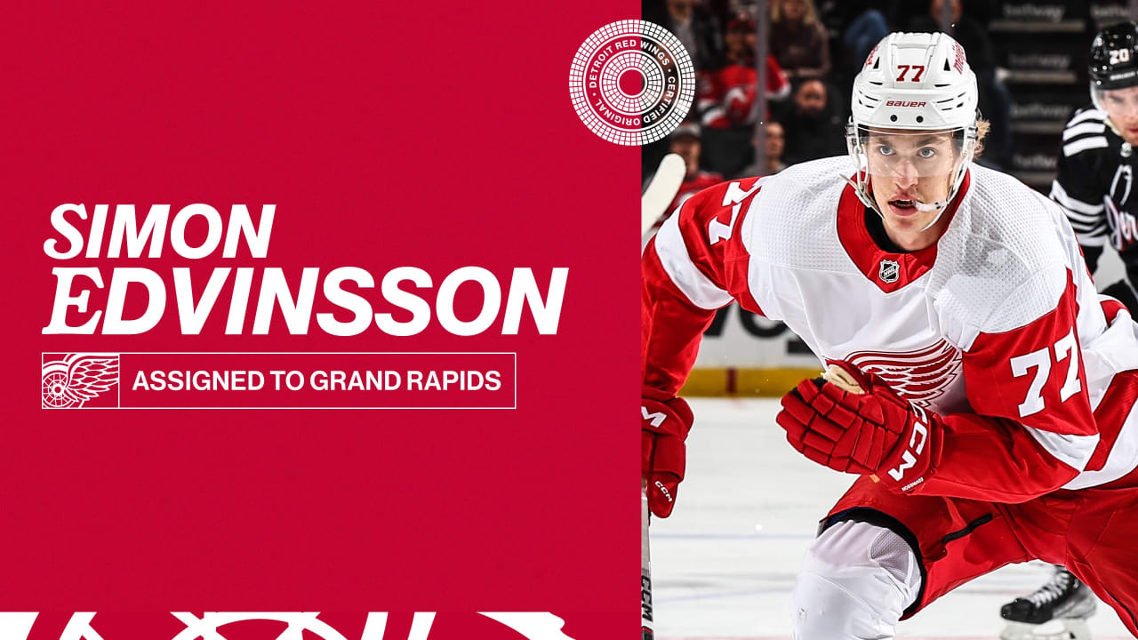 Red Wings assign Simon Edvinsson to Grand Rapids | Detroit Red Wings
