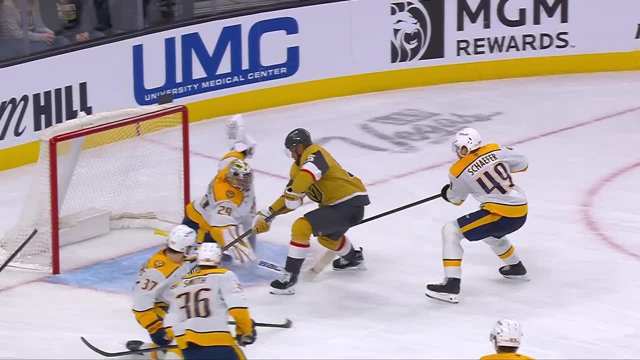 NSH@VGK: Kolesar scores goal against Justus Annunen | Vegas Golden Knights