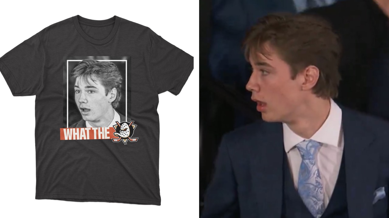 Ducks release T-shirt of 1st round pick Sennecke’s priceless reaction ...