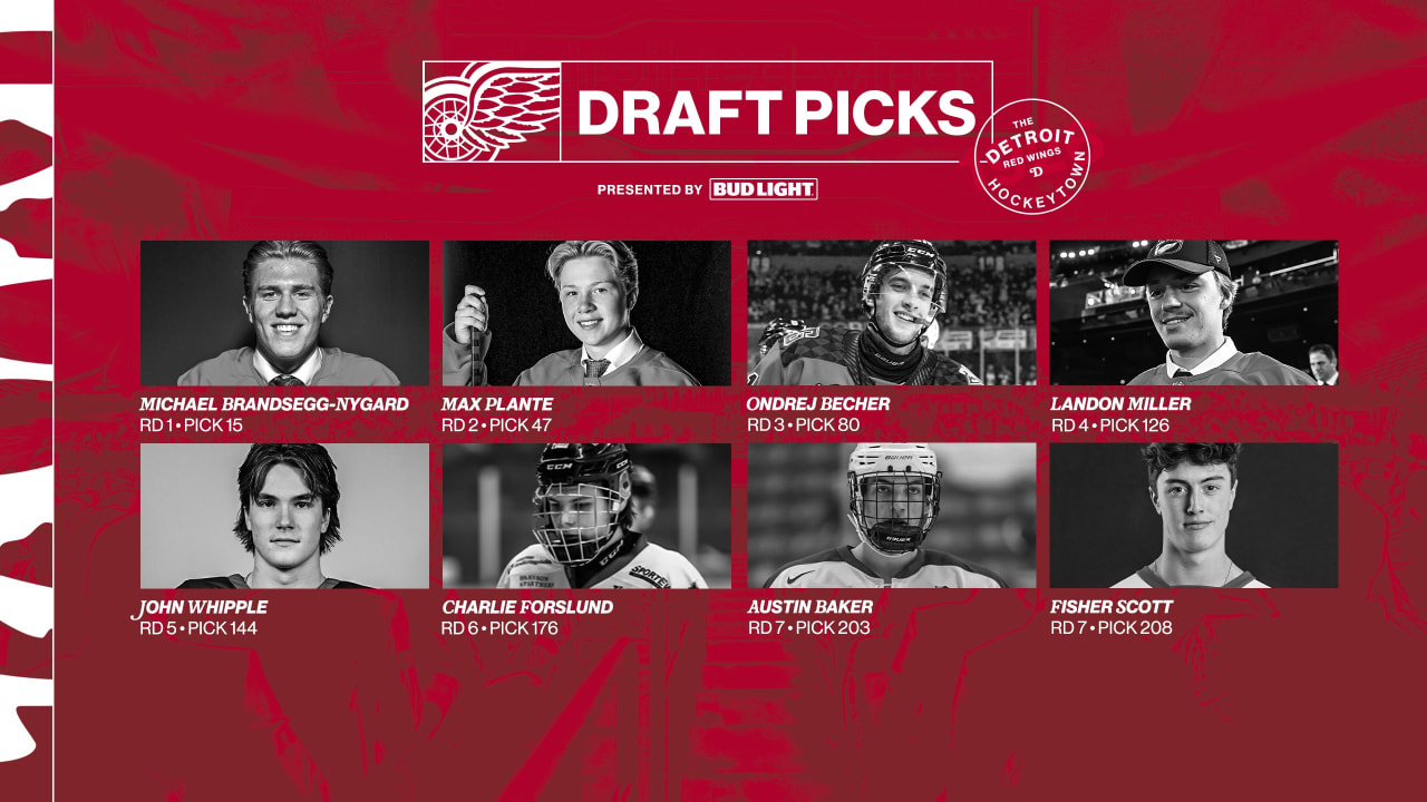 Red Wings select seven players on second day of 2024 NHL Entry Draft ...