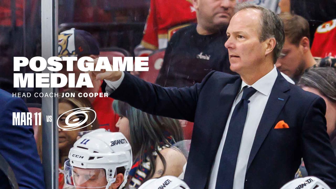 Jon Cooper | Postgame at Carolina Hurricanes | Tampa Bay Lightning