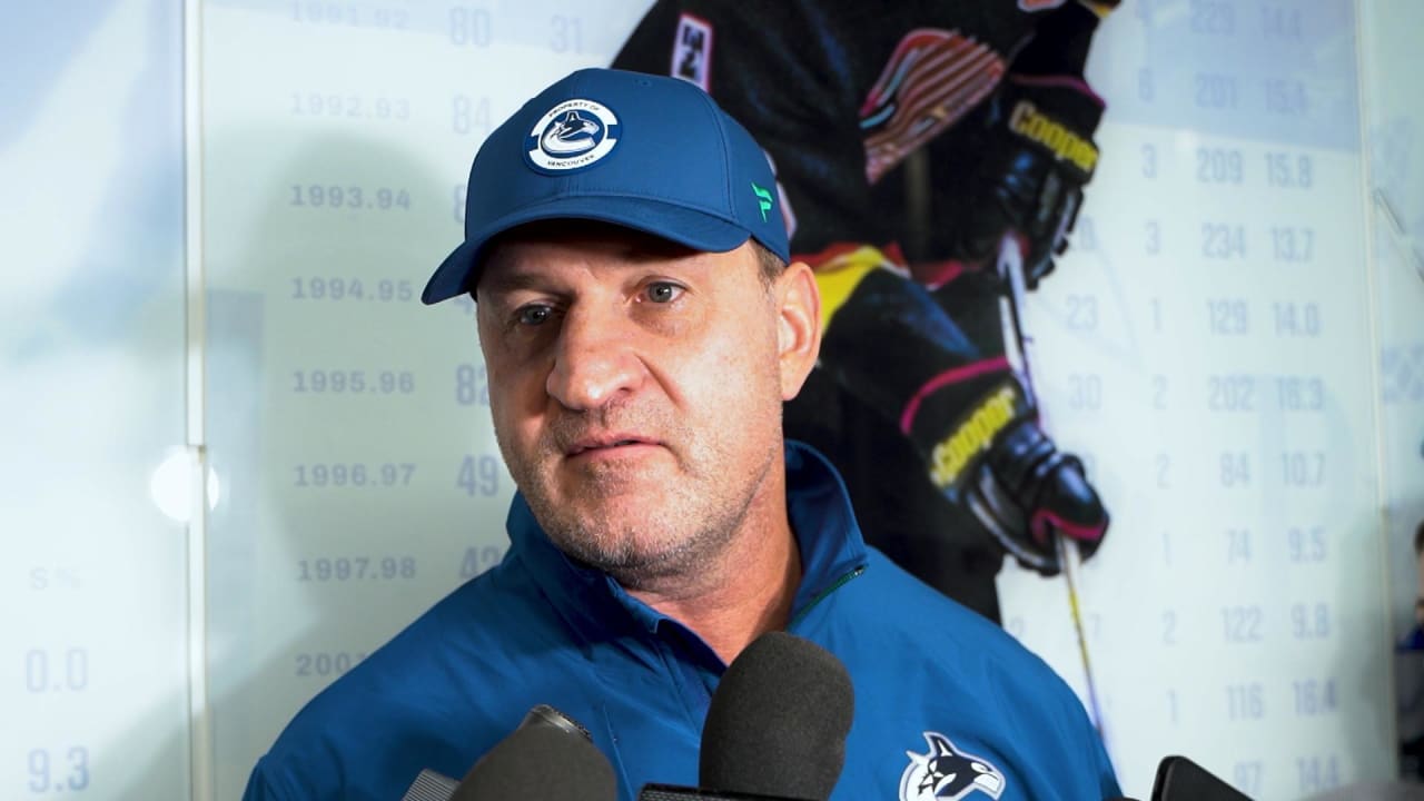 PRACTICE | Head Coach Adam Foote | Vancouver Canucks