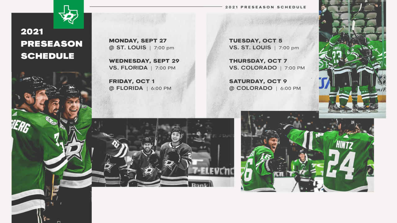 Stars announce 2021-22 preseason schedule | Dallas Stars
