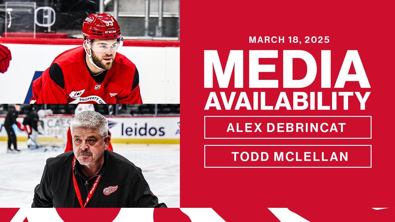Alex DeBrincat & Todd McLellan Morning Skate Media | Detroit Red Wings