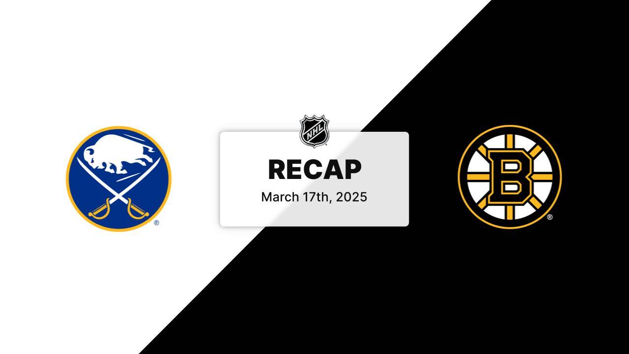 BUF at BOS | Recap | Boston Bruins