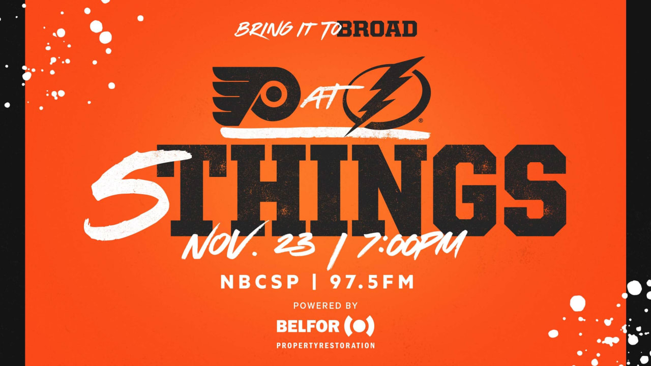 5 THINGS: Flyers @ Lightning | Philadelphia Flyers