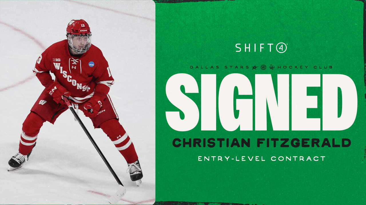 Dallas Stars sign forward Christian Fitzgerald to a one-year, entry ...