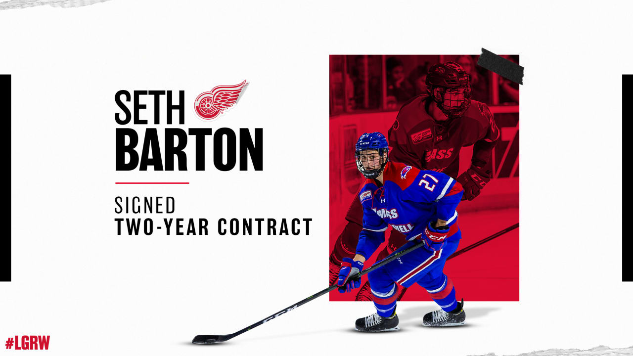 Detroit signs Seth Barton to two-year entry-level contract | Detroit ...