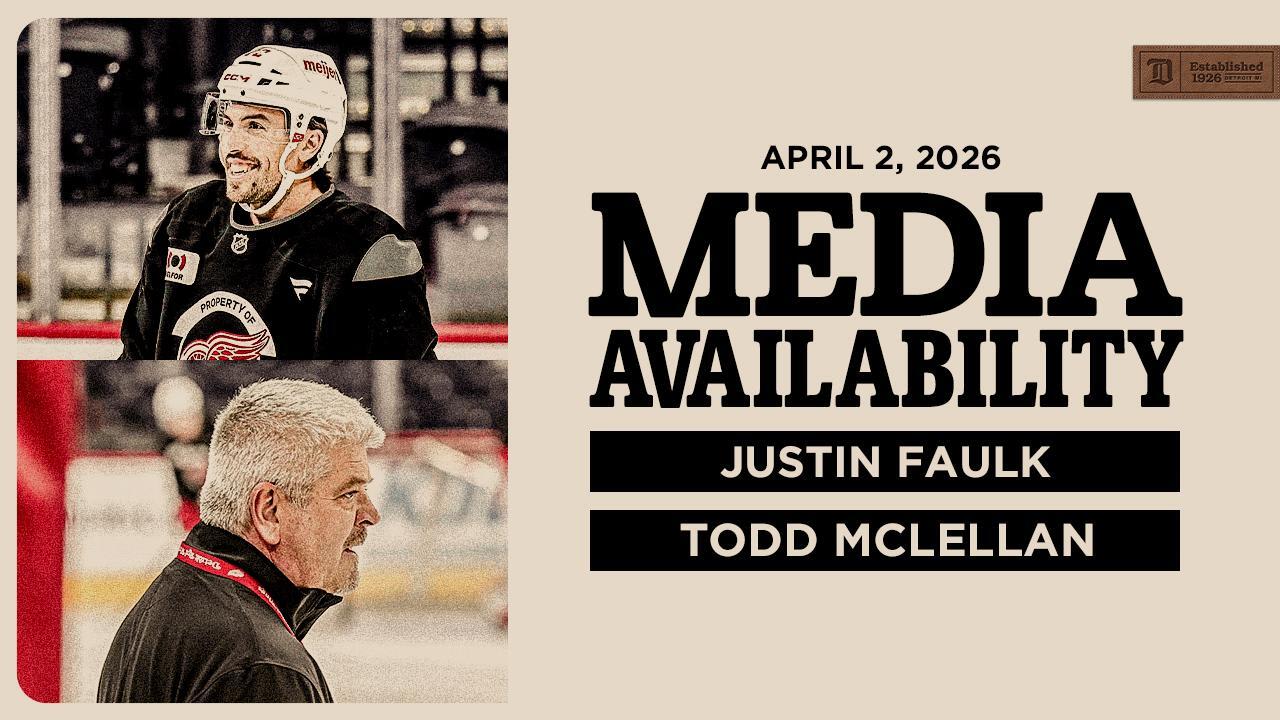 Justin Faulk & Todd McLellan Morning Skate | Detroit Red Wings