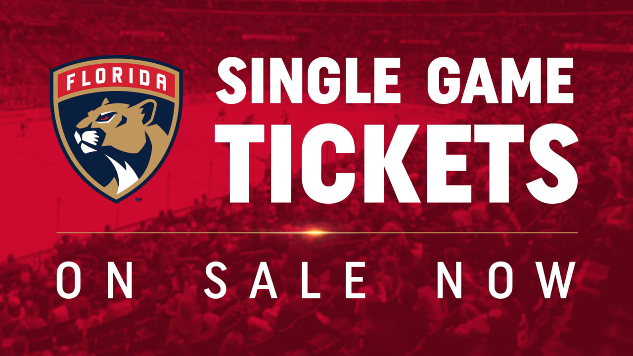 Florida Panthers Single Game Tickets Go On Sale Wednesday, Aug. 16 ...