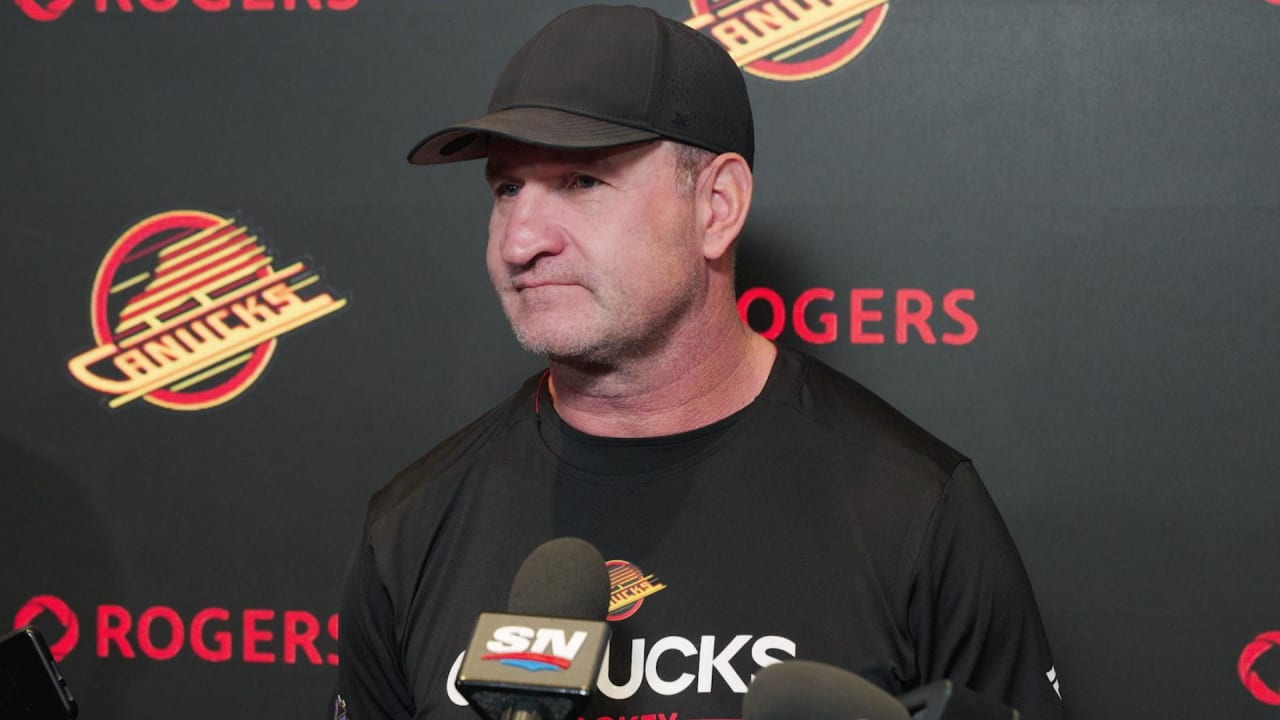 PRACTICE | Head Coach Adam Foote | Vancouver Canucks