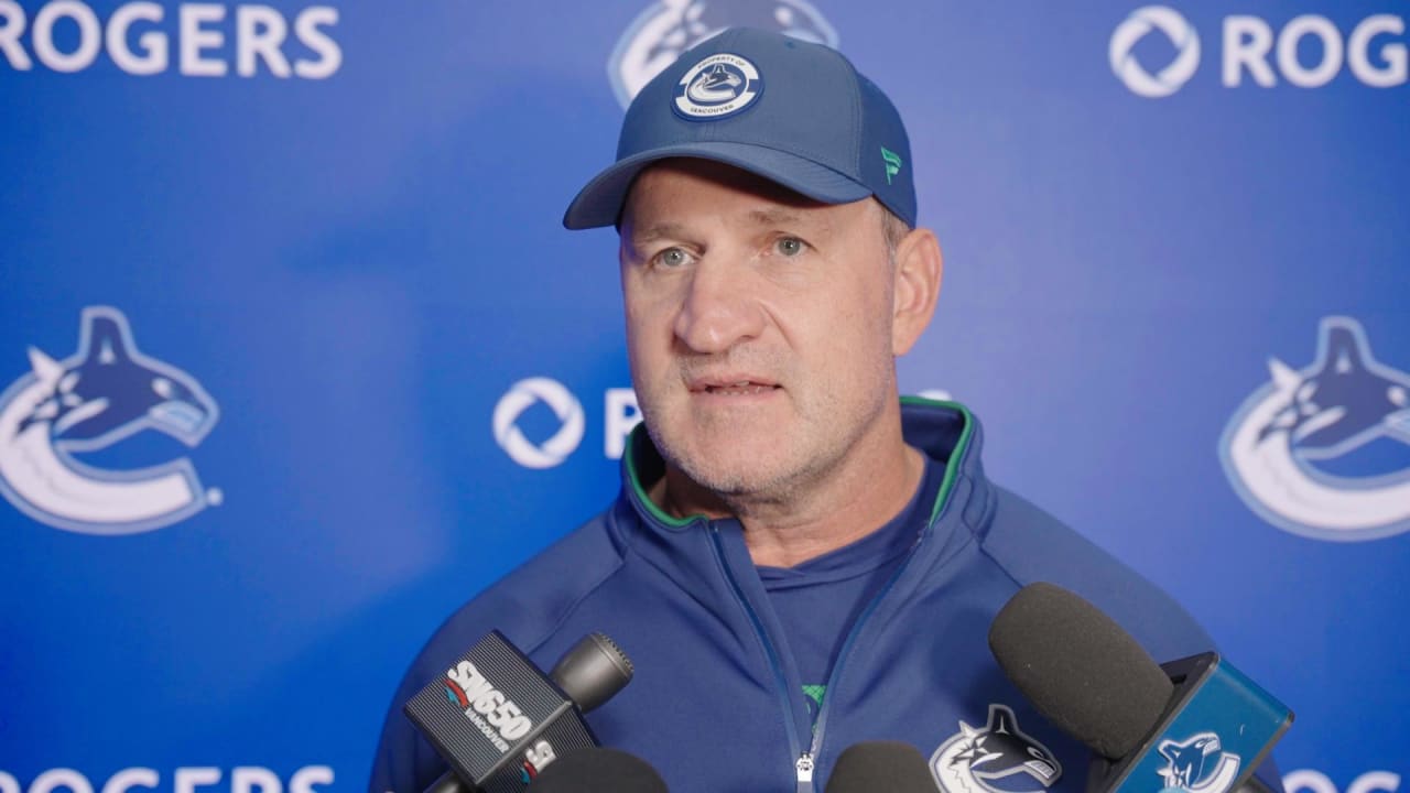 PRACTICE | Head Coach Adam Foote | Vancouver Canucks