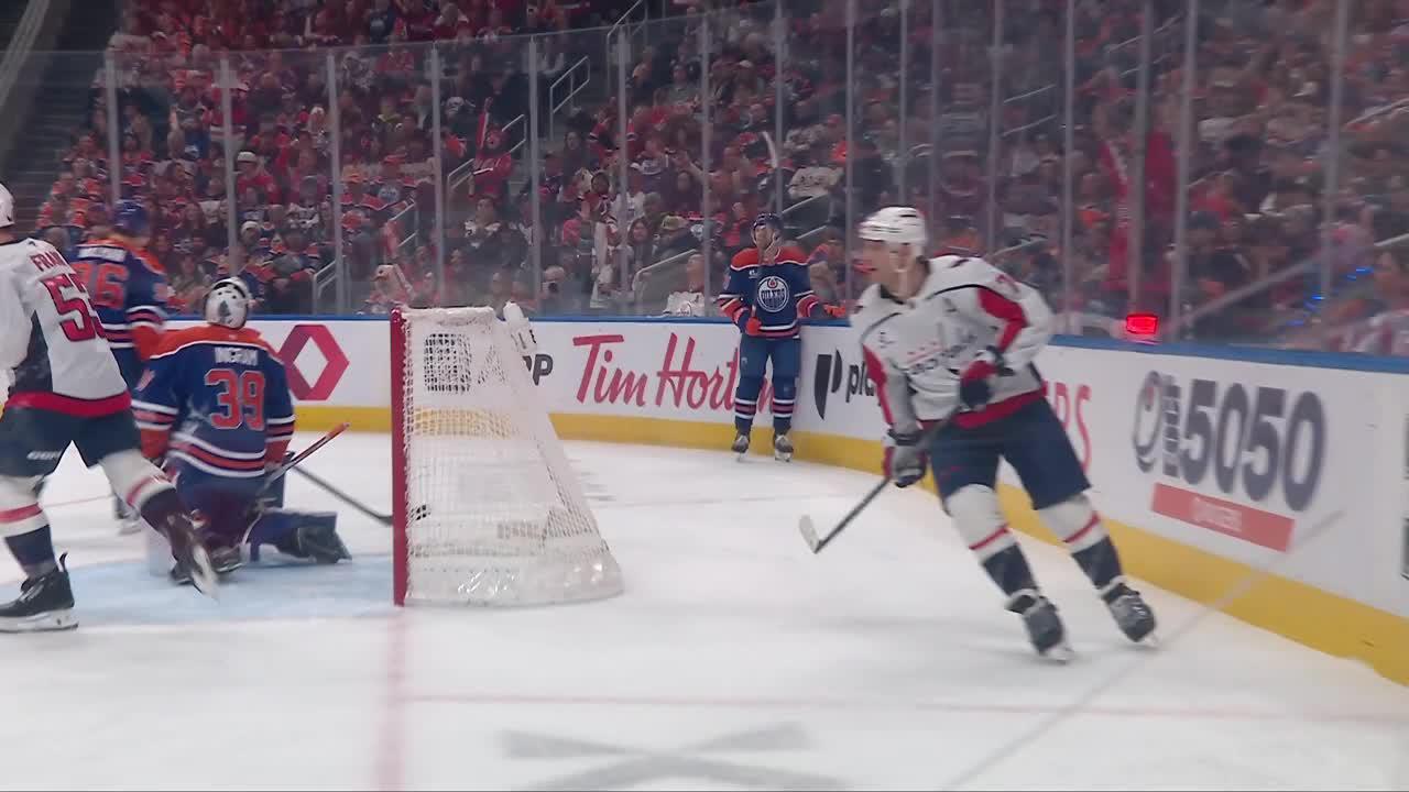 WSH@EDM: Beauvillier scores goal against Connor Ingram | Washington ...