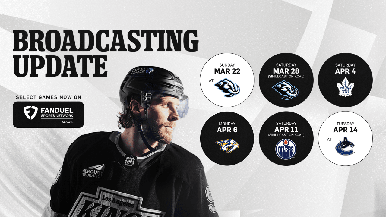 LA Kings Announce Regional Broadcast Updates | Los Angeles Kings