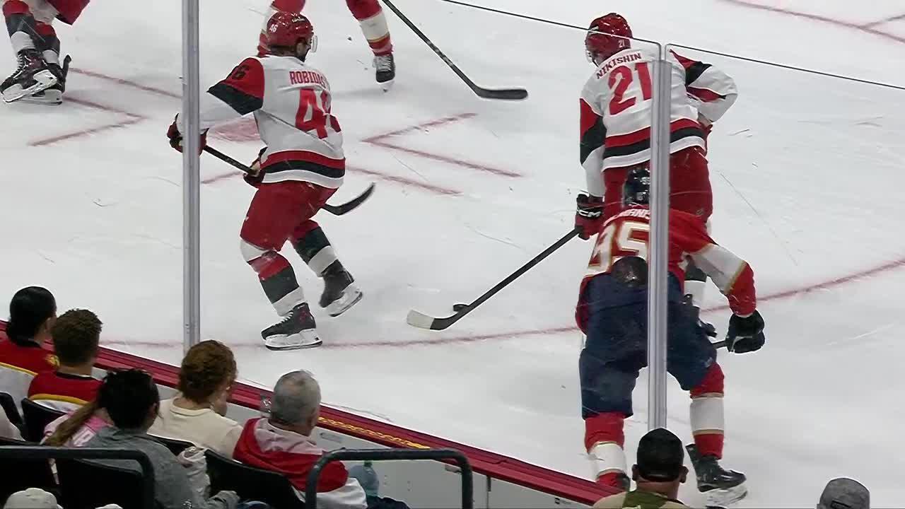 CAR@FLA: Nikishin scores goal against Cooper Black | Carolina Hurricanes